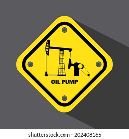 Oil Pump Design Over Gray Background Stock Vector (Royalty Free ...