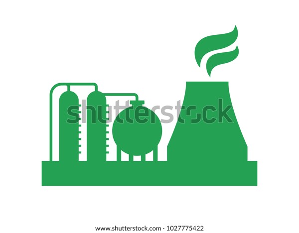 Oil Refinery Station Vector Icon Isolated Stock Vector (Royalty Free ...