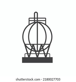 Oil Refinery Tank Icon Vector Art Stock Vector (Royalty Free ...