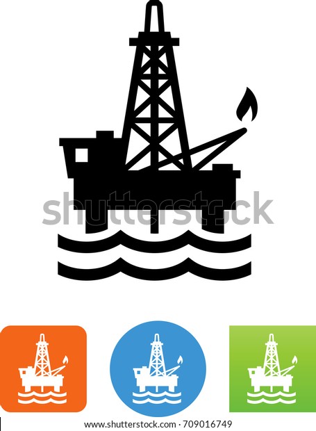 Oil Rig Icon Stock Vector (Royalty Free) 709016749