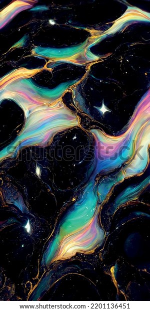 Oil Slick Iridescent Liquid Texture Marble Stock Vector (Royalty Free ...