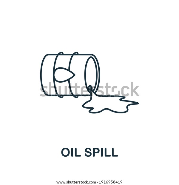Oil Spill Icon Simple Element Global Stock Vector (Royalty Free) 1916958419
