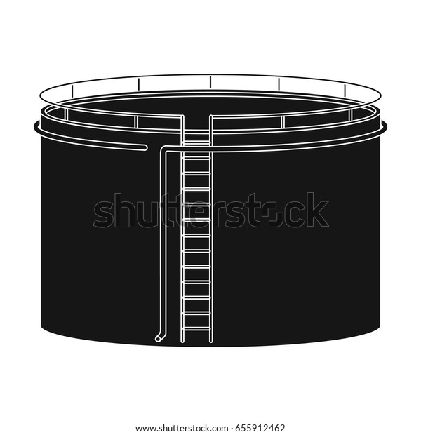 Oil Storage Tank Single Icon Black Stock Vector (Royalty Free) 655912462