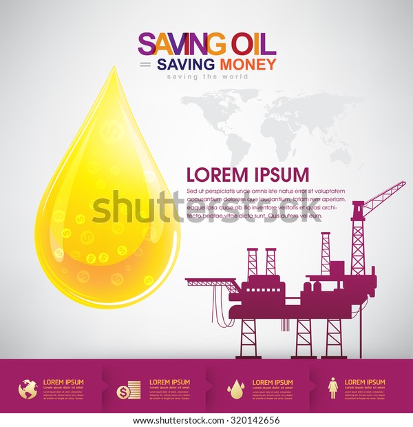 Oil Vector Concept Saving Oil Saving Stock Vector (Royalty Free ...