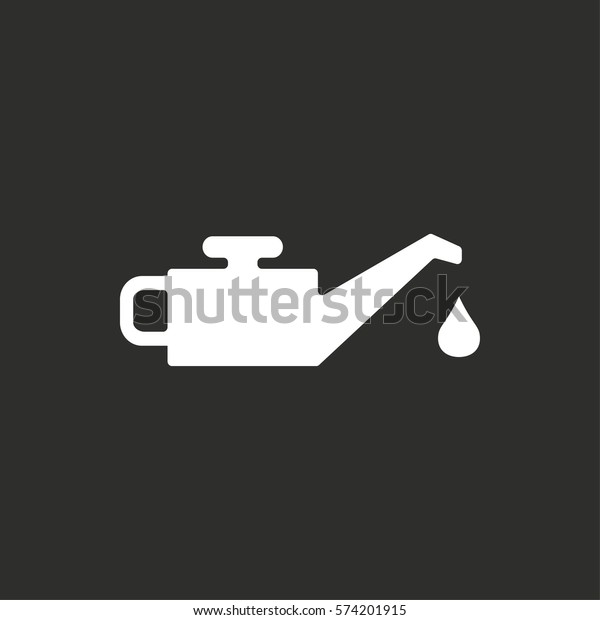 Oil Vector Icon White Illustration Isolated Stock Vector (Royalty Free ...