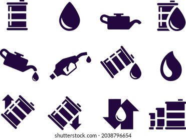 Oil Vector Icons Vector Design Stock Vector (Royalty Free) 2038796654 ...