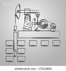 Oil Oil Well Stock Vector (Royalty Free) 173110835 | Shutterstock