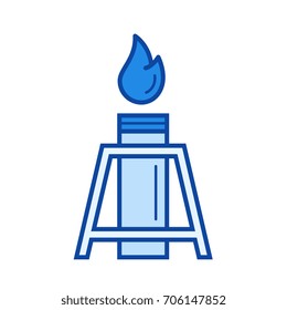 Oil Well Vector Line Icon Isolated Stock Vector (Royalty Free ...