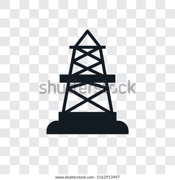 Oilfield Vector Icon Isolated On Transparent Stock Vector (Royalty Free ...