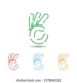Ok Finger Vector Line Icon Hand Stock Vector (Royalty Free) 1378042181 ...