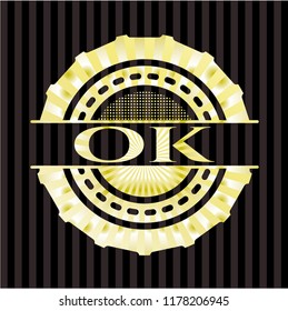 Ok Gold Badge Stock Vector (Royalty Free) 1178206945 | Shutterstock