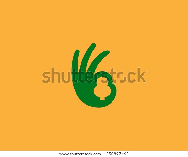 Ok Hand Logo Design Modern Minimal Stock Vector (Royalty Free) 1550897465