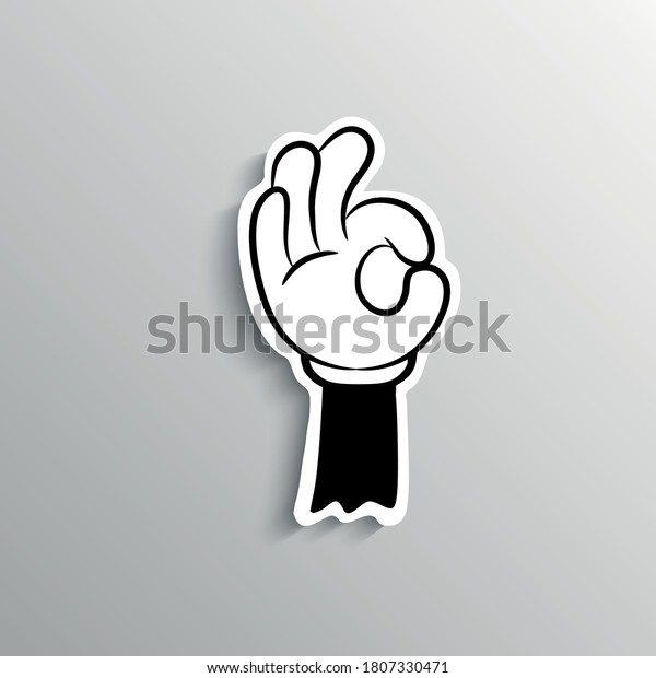 Ok Hand Sign Cartoon Vector Stock Vector (Royalty Free) 1807330471 ...