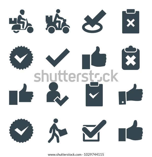 Ok Icons Set 16 Editable Filled Stock Vector (Royalty Free) 1029744115 ...