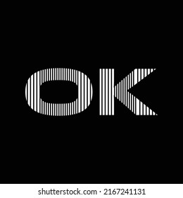 Ok Letter Logo Design Vector Template Stock Vector (Royalty Free ...