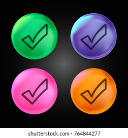 Ok Mark Crystal Ball Design Icon Stock Vector (Royalty Free) 764844277 ...