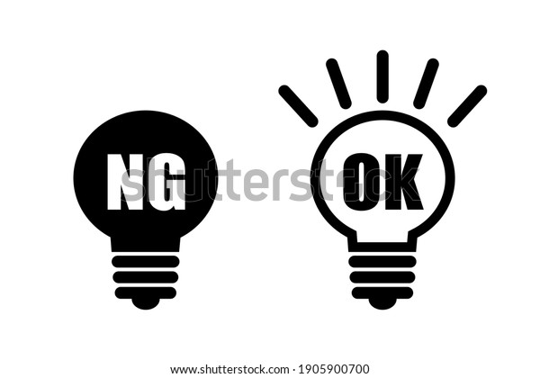 Ok Ng Vector Illustration Icon Material 库存矢量图（免版税）1905900700