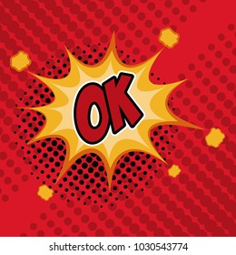Ok Pop Art Stock Vector (Royalty Free) 1030543774 | Shutterstock