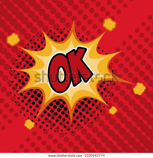 Ok Pop Art Stock Vector (Royalty Free) 1030543774 | Shutterstock