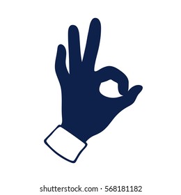 Okay Ok Ring Hand Gesture Sign Stock Vector (Royalty Free) 1948988986 ...