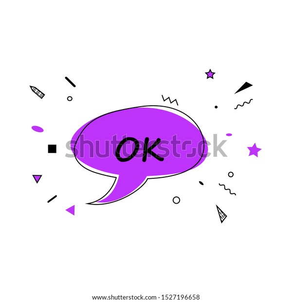 Ok Speech Bubbles Dialog Words Vector Stock Vector (Royalty Free ...