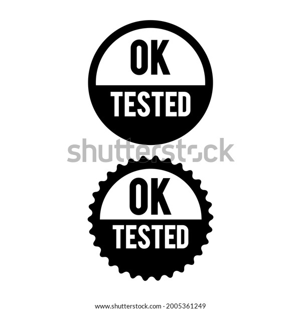 Ok Tested Stamps Icon On White Stock Vector (Royalty Free) 2005361249 ...