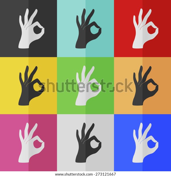 Okay Vector Icon Colored Set Flat Stock Vector (Royalty Free) 273121667 Okay Vector Icon Colored Set Flat Stock Vector (Royalty Free) 273121667