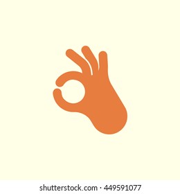 Okey Hand Sign Icon Stock Vector (Royalty Free) 449591077 | Shutterstock