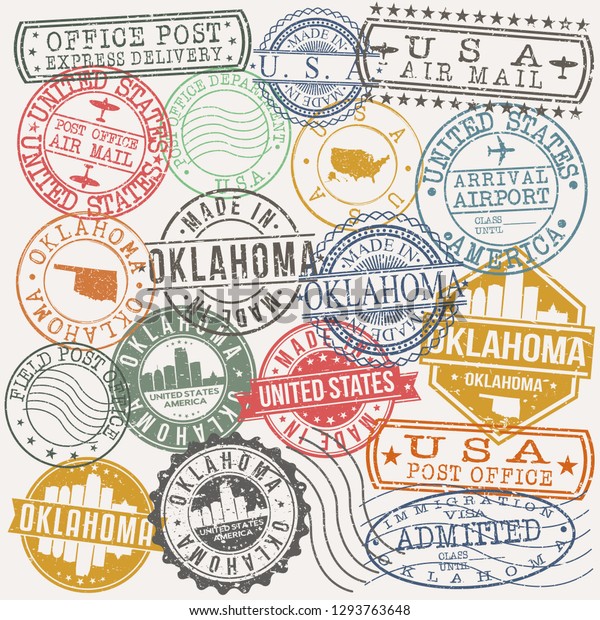 Oklahoma City Stamp Vector Art Postal Stock Vector (Royalty Free ...