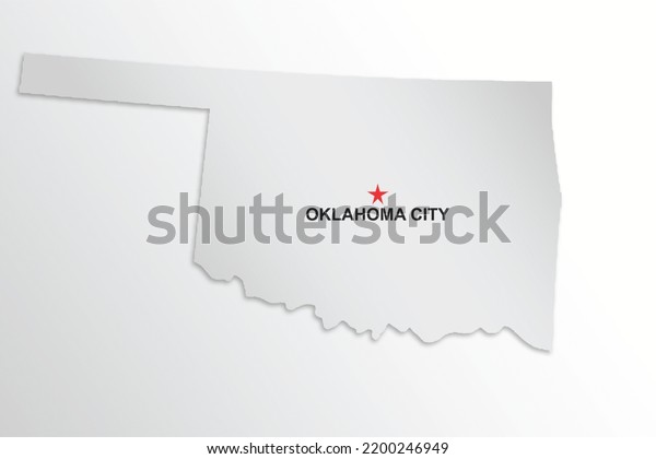 Oklahoma Map Isolated On White Background Stock Vector (Royalty Free ...