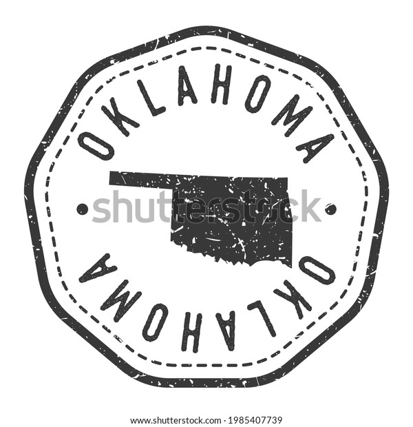 Oklahoma Map Stamp Retro Postmark Silhouette Stock Vector (Royalty Free ...