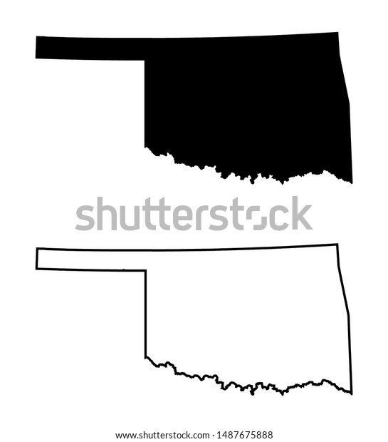 Oklahoma State Us Blank Map Vector Stock Vector (Royalty Free ...