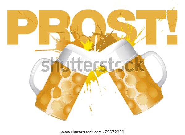 Oktoberfest Beer Glasses Prost: Stock-Vektorgrafik (Lizenzfrei ...
