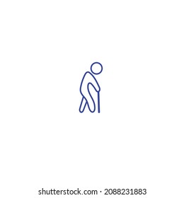 Old Age Old Man Icon Vector Stock Vector (Royalty Free) 2088231883 ...