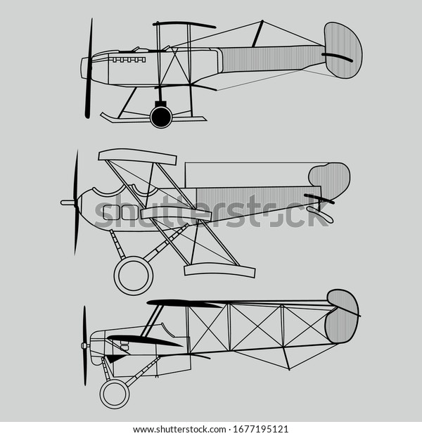 gráfico vectorial de boceto de avión: vector de stock (libre de ...