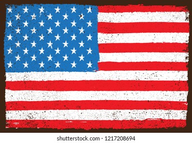 Old American Flagvector Dirty Flag United Stock Vector (Royalty Free ...