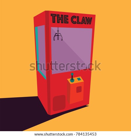 Old Arcade Game Claw Machine Stock Vector (Royalty Free) 784135453 ...