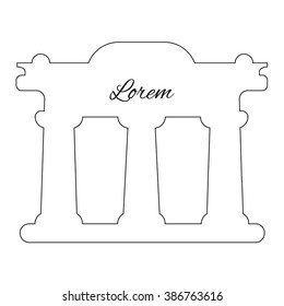 Old Architecture Building Symbol: vector de stock (libre de regalías ...