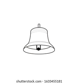 Old Bell Outline Logo Vector Design Stock Vector (Royalty Free ...