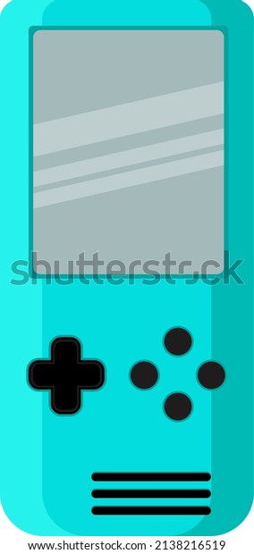 Old Blue Gaming Console Illustration Vector Stock Vector (Royalty Free ...