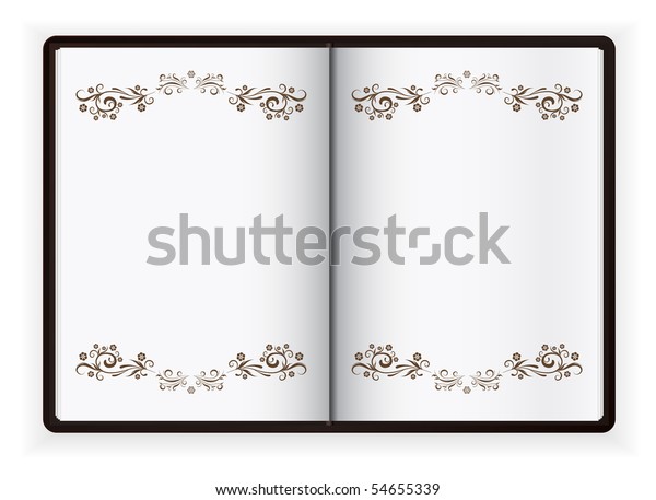 Old Book Floral Frame Stock Vector (Royalty Free) 54655339 | Shutterstock