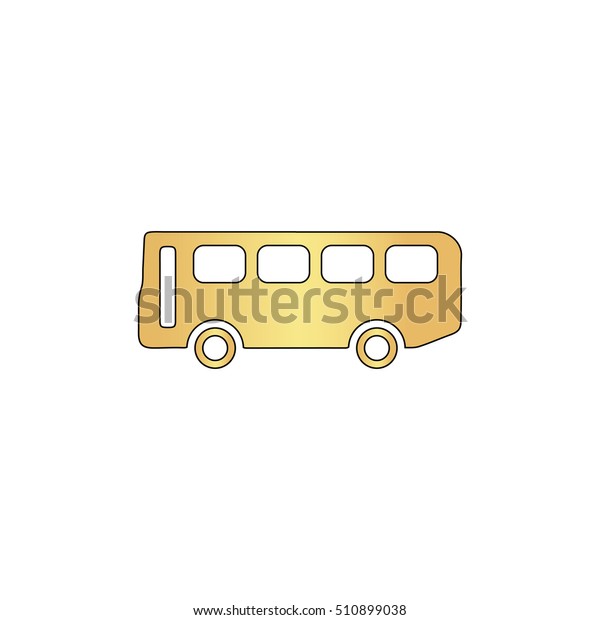 Old Bus Gold Vector Icon Black Stock Vector (Royalty Free) 510899038 ...
