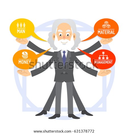 Old Business Man Represent Element 4 M Stock Vector (Royalty Free ...