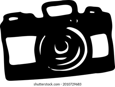 Old Camera Lens Black White Vector Stock Vector (Royalty Free ...