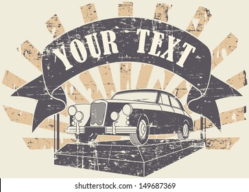 Old Car Stamp Stock Vector (Royalty Free) 149687369 | Shutterstock