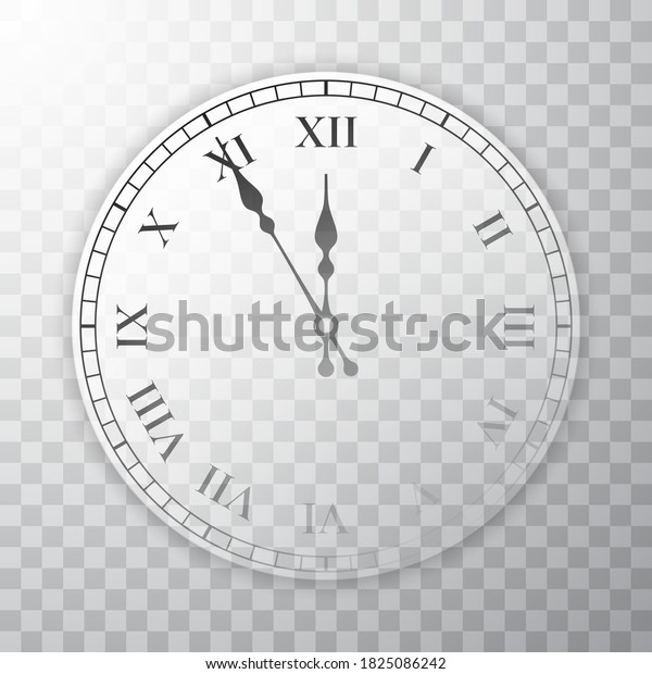 Old Circle Clock On Transparent Background Stock Vector (Royalty Free ...
