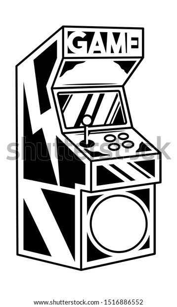 Old Classic Game Machine Play Retro Stock Vector (Royalty Free ...