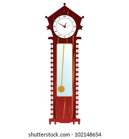 Old Clock Brown Color Illustration On Stock Vector (Royalty Free ...