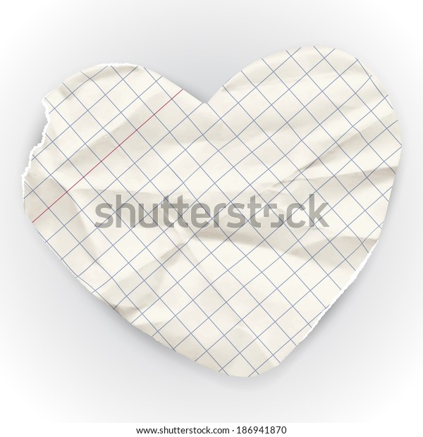 Old Crumpled Paper School Exercise Book Stock Vector (Royalty Free ...