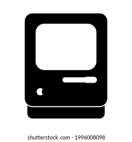 Old Desktop Pc Filled Icon Perfect Stock Vector (Royalty Free ...